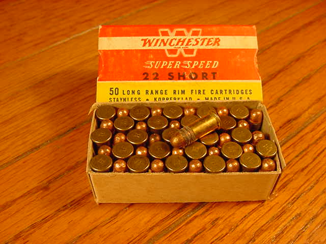 Box Of Winchester Super-Speed .22 Short Kopperclad Plated Solid Point ...
