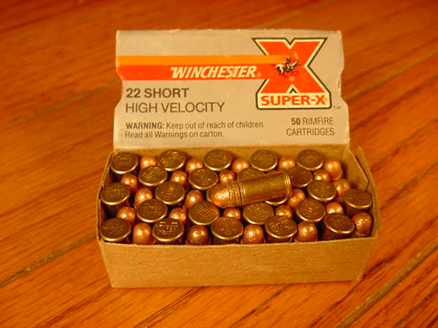 Winchester Box of Super-X .22 Short Plated Solid Point .22 Short ...