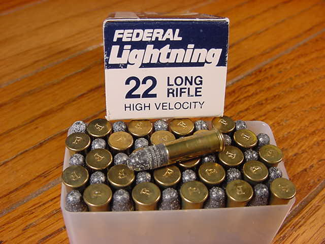 Pictures: Box of Federal Lightning .22 Long Rifle Lead Solid Point .22 ...