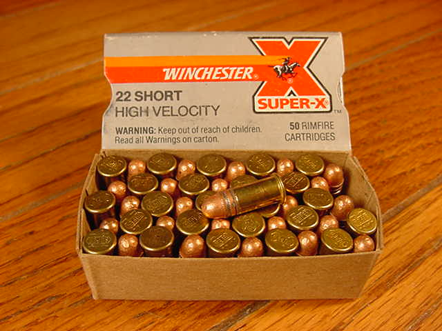 Box Of Winchester Super-X .22 Short Plated Solid Point .22 Short For ...