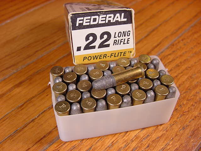Pictures: Box Federal Power-Flite .22 Long Rifle Lead Solid Point .22 ...