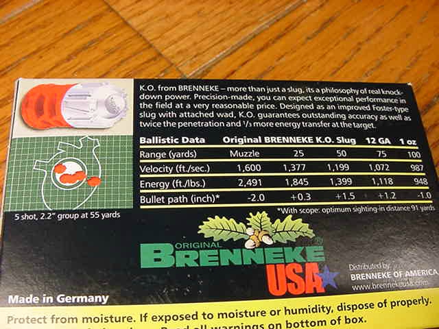 Box Of Brenneke K.O. Foster Style 12 Gauge Rifled Slugs 12 Ga For Sale ...