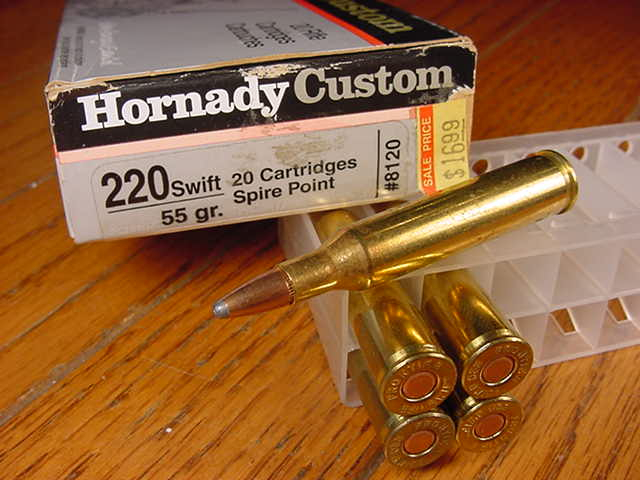 Partial Box Of Hornady Custom .220 Swift Semi-Jacketed Soft Point .220 ...