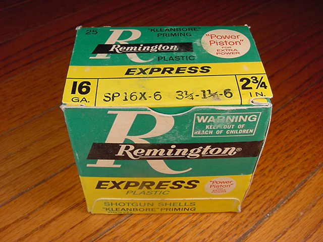 Box Of Remington Express Power Piston 16 Gauge Number 6 Shot 16 Ga For ...