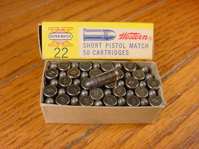 Box Of Western Super-Match Pistol .22 Short Plated Solid Point .22 ...