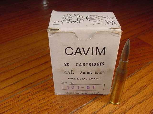Box Of Cavim 7mm Mauser Full Metal Jacket Ball 7mm Mauser (7x57mm) For ...
