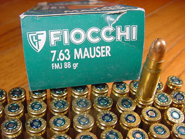 Box Of Fiocchi 7.63 Mauser/.30 Mauser Full Metal Jacket 7.63x25mm ...