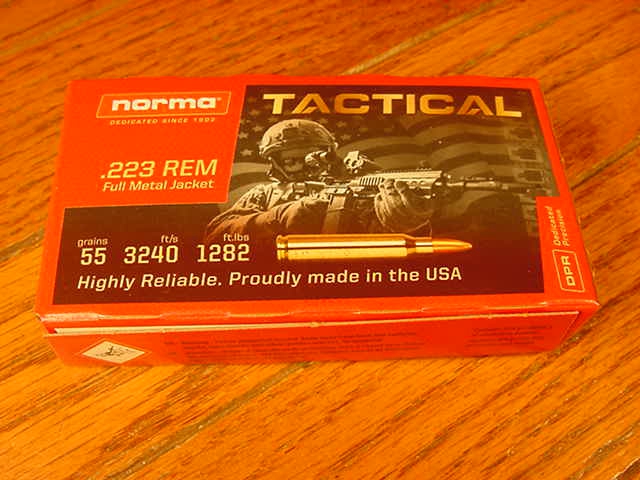 Box Of Norma Tactical Dpr .223 Rem. Full Metal Jacket Boat Tail .223 ...