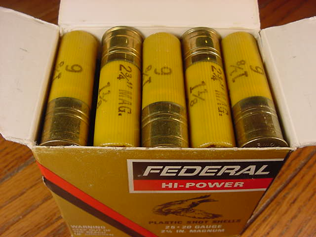 Box Of Federal Hi-Power Magnum 20 Gauge Number 6 Shot 20 Ga For Sale at ...