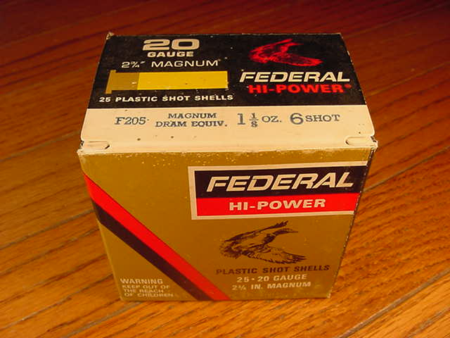 Box Of Federal Hi-Power 20 Gauge Number 6 Shot 20 Ga For Sale at ...