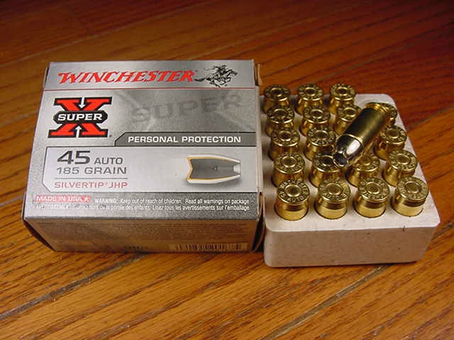 Box Of Winchester .45 Auto. Silvertip Jacketed Hollow Point .45 Acp For ...
