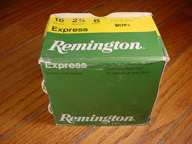 Box Of Remington Express Power Piston 16 Gauge Number 6 Shot 16 Ga For ...