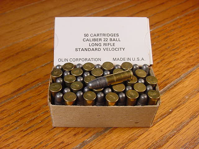 Box Of Usgi/Olin Winchester Caliber 22 Ball Standard Velocity .22 Long ...