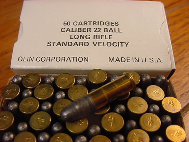 Box Of Usgi/Olin Winchester Caliber 22 Ball Standard Velocity .22 Long ...