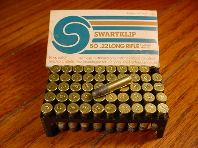 Box of Swartklip Standard Velocity .22 Long Rifle Lead Solid Point