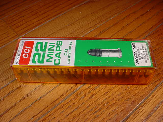 Box (100 Rounds) Of Cci .22 Mini Cb Caps Lead Solid Point .22 Cb For ...