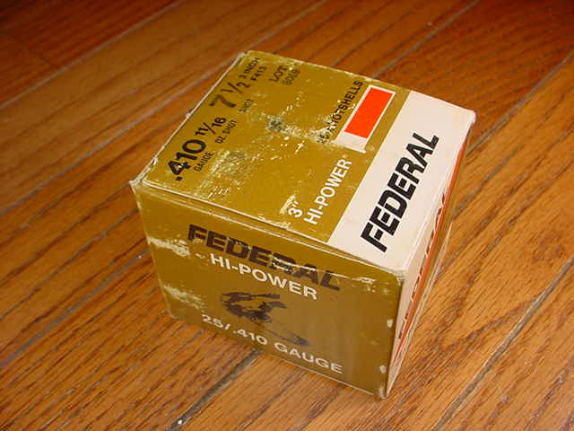 Box Of Federal Hi-Power .410 Gauge 3 Inch Magnum Number 7 1/2 Shot .410 ...