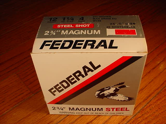 Box Of Federal Magnum Steel 12 Gauge Number 4 Shot 12 Ga For Sale at ...