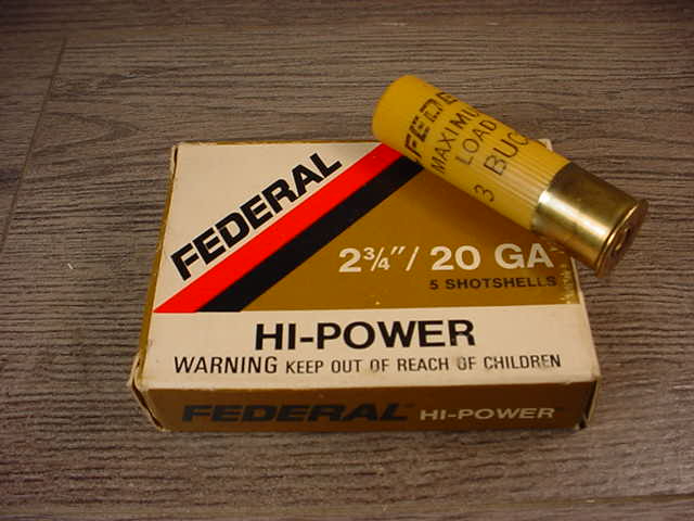 Box Of Federal Hi-Power 20 Gauge Number 3 Buckshot 20 Ga For Sale at ...