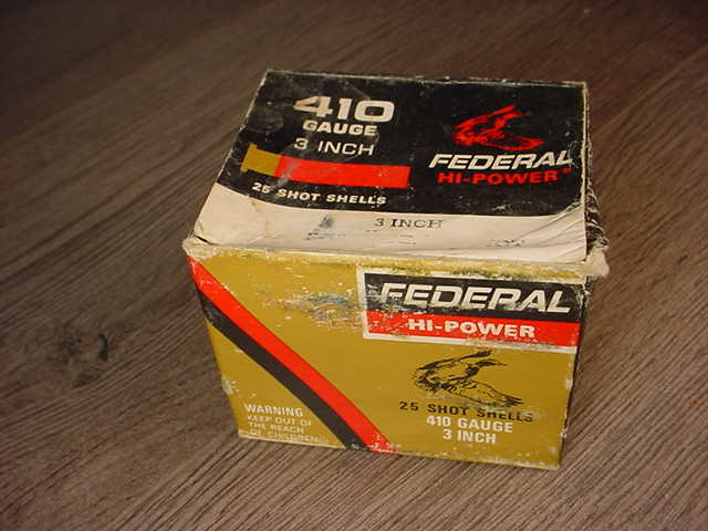 Partial Box Of Federal Hi-Power .410 Gauge 3 Inch Number 5 Shot .410 Ga ...