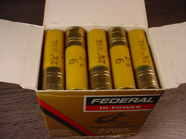 Box Of Federal Hi-Power Magnum 20 Gauge Number 6 Shot 20 Ga For Sale at ...