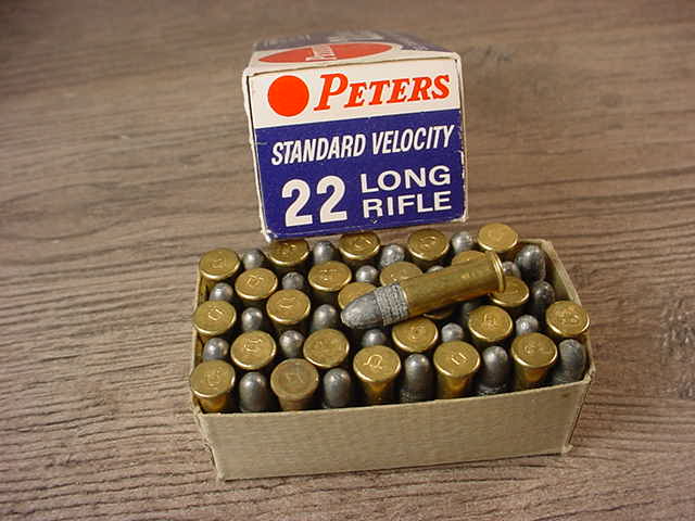 Peters Cartridge Company Box of Peters Standard Velocity .22 Long Rifle Lead Solid Point .22 LR ...