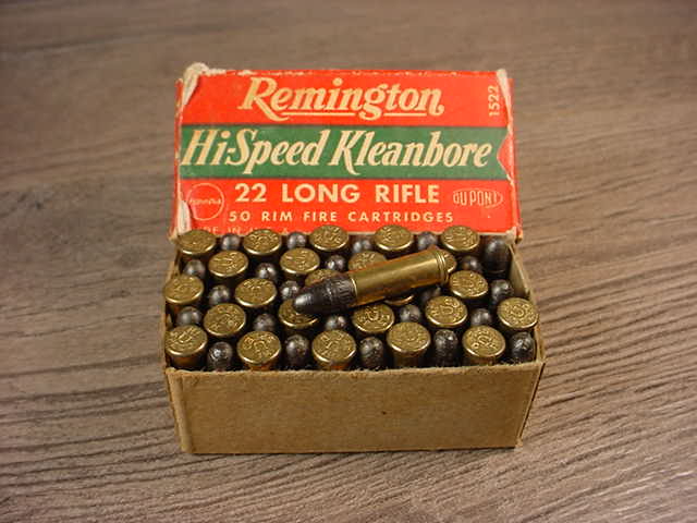 Box of Remington Kleanbore Hi-Speed .22 Long Rifle Lead Solid Point .22 ...