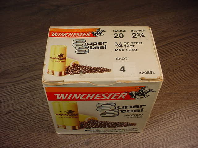 Box of Winchester Super Steel 20 Gauge Number 4 Shot