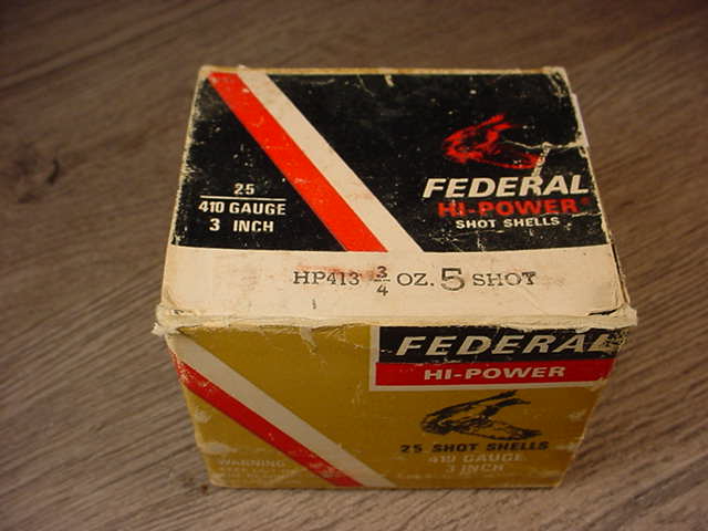 Partial Box Of Federal Hi-Power Paper Hull .410 Gauge 3 Inch Number 5 ...