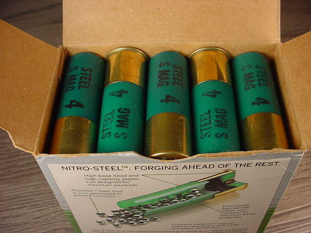 Box Of Remington Nitro Steel Magnum Wet-Proof 12 Gauge Number 4 Shot 12 ...