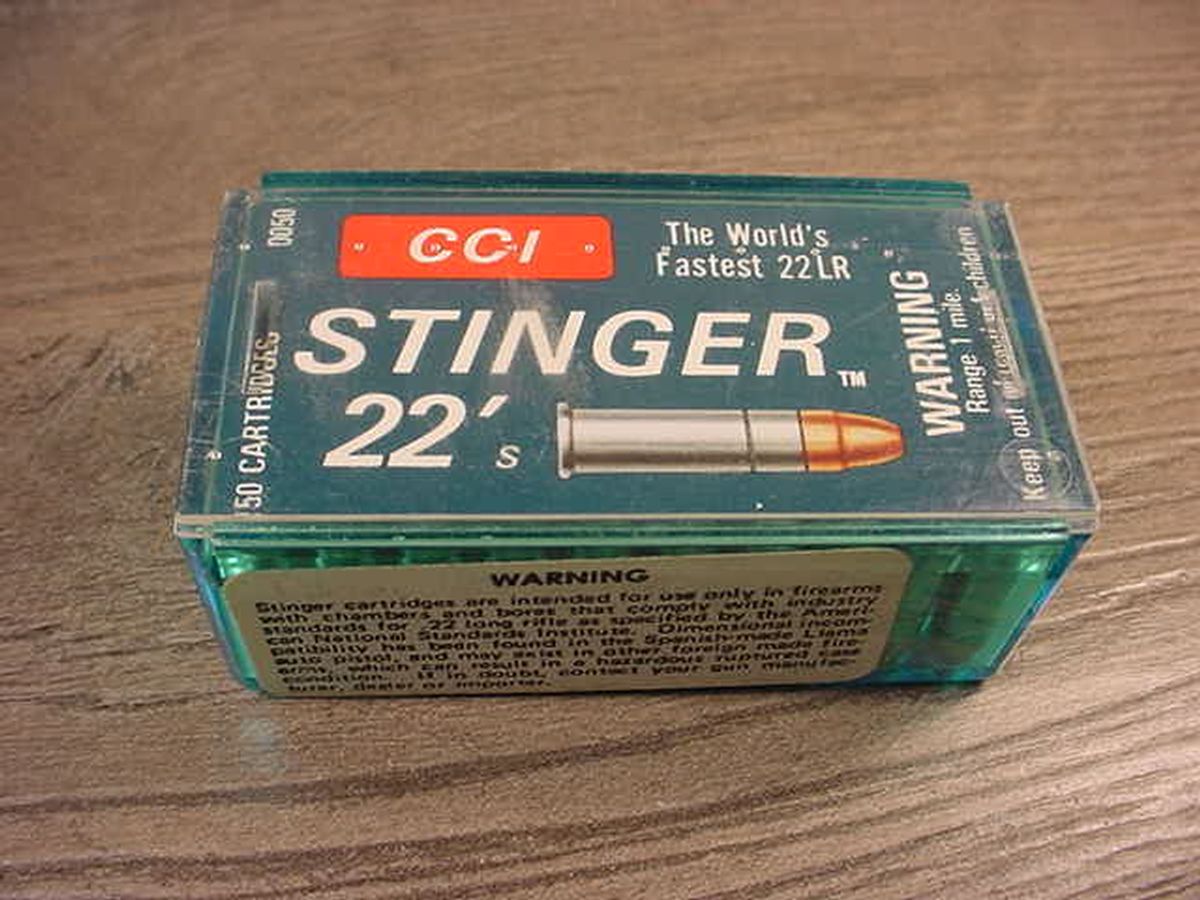Cci Ammunition Box Of Cci Stinger .22 Long Rifle Plated Hollow Point ...