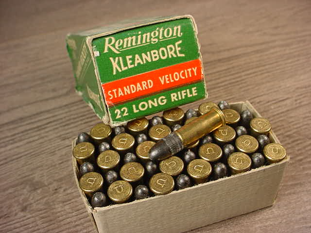 Box of Remington Kleanbore Standard Velocity .22 Long Rifle Lead Solid ...
