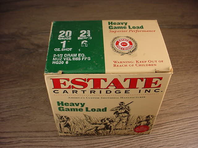Box Of Estate Heavy Game Load 20 Gauge Number 6 Shot 20 Ga For Sale at ...