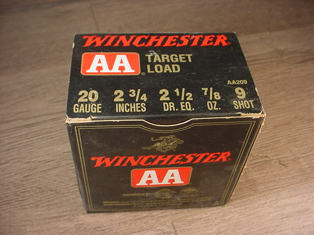 Box of Winchester AA TARGET Load 20 Gauge Number 9 Shot 17275534 ...
