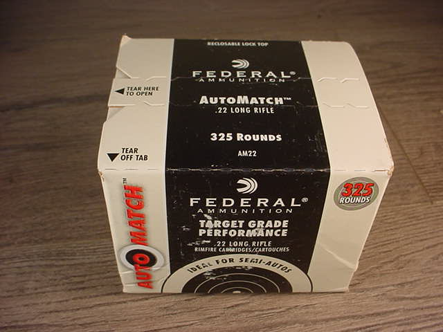325 Bulk Box Of Federal Automatch .22 Long Rifle Lead Solid Point .22 ...