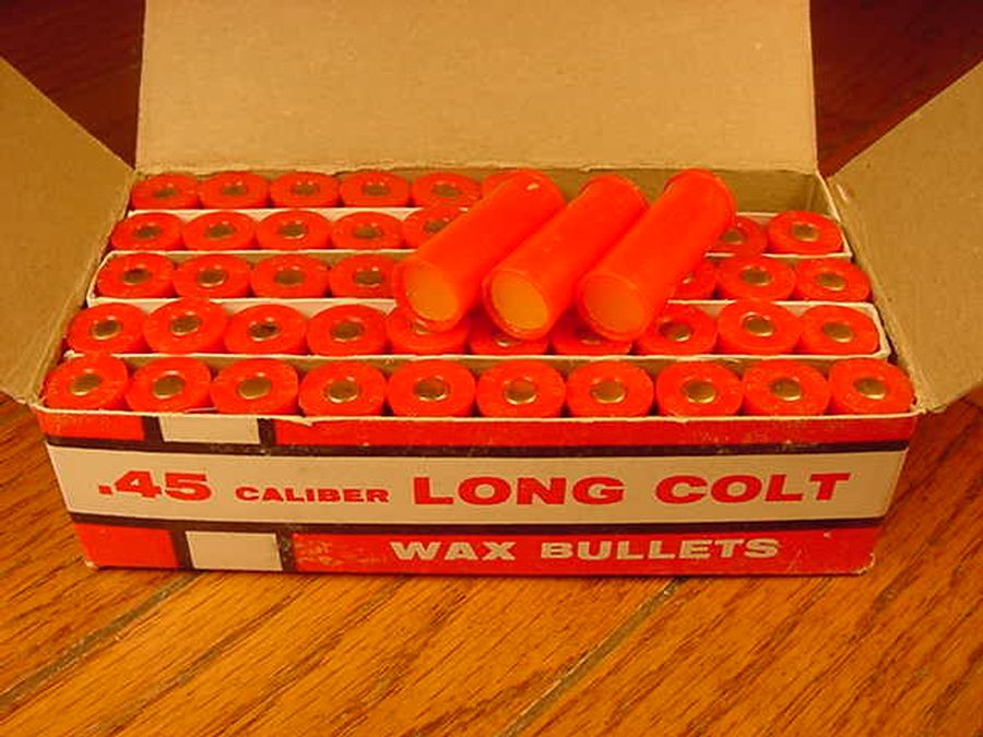 Box Of Colt .45 Long Colt Quick Draw Competition Wax Bullet Cartridges ...