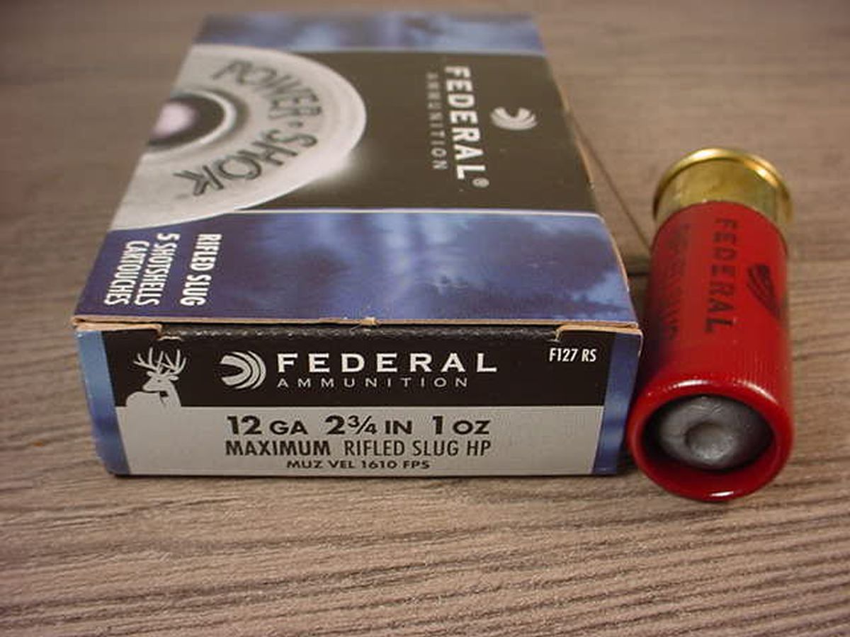 Box of Federal Power-Shok Maximum 12 Gauge Hollow Point Rifled Slugs ...