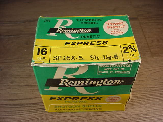 Box Of Remington Express Power Piston 16 Gauge Number 6 Shot 16 Ga For ...