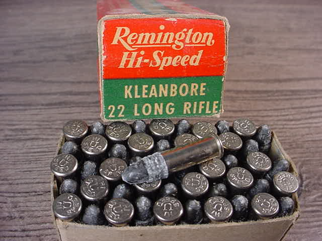 Pictures: Box of Remington HI-Speed Kleanbore .22 Long Rifle Lead Solid ...