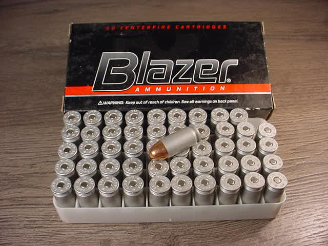 CCI Ammunition Box of CCI Blazer .45 Auto. Full Metal Jacket .45 ACP ...