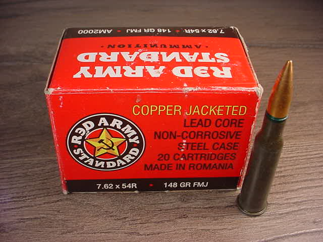 Box (20 Rounds) of Red Army Standard 7.62X54R Full Metal Jacket ...