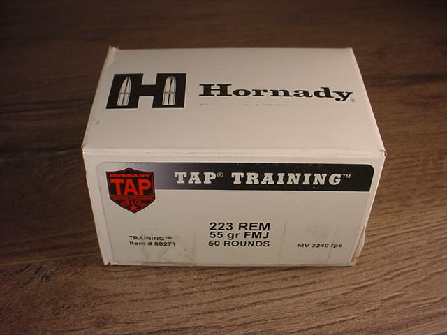 Box (50 Rounds) Of Hornady Tap Training .223 Rem. Full Metal Jacket ...
