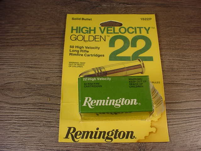 Box Of Remington High Velocity Golden Bullet .22 Long Rifle Plated ...