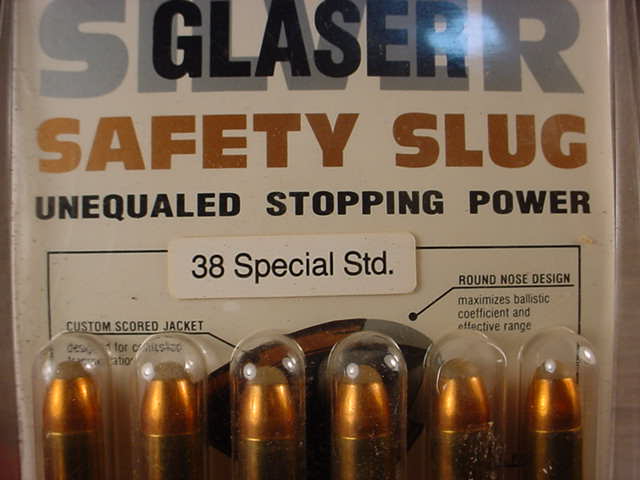 Package Of Glaser Safety Slug Non-Ricocheting .38 Special Jacketed ...