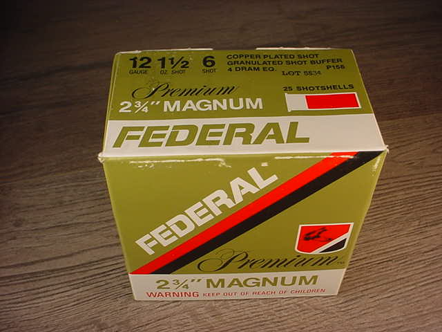 Box Of Federal Premium Magnum 12 Gauge Copper Plated Number 6 Shot 12 ...