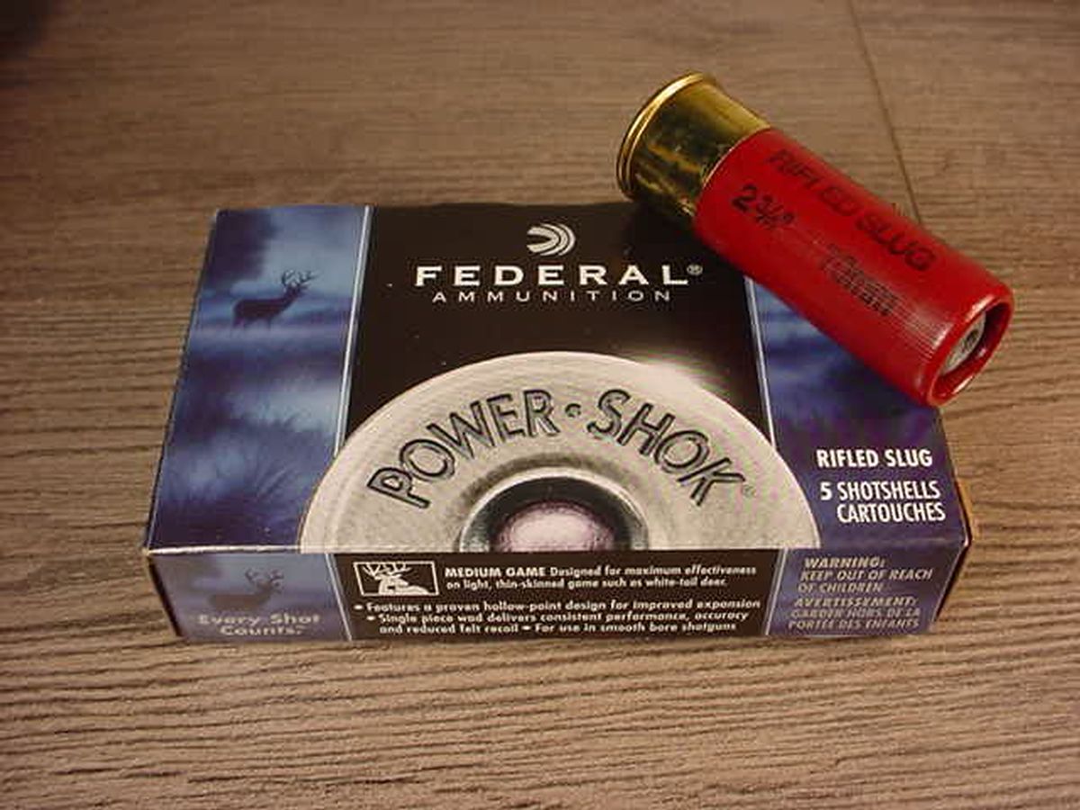 Box Of Federal Power-Shok Maximum 12 Gauge Hollow Point Rifled Slugs 12 ...