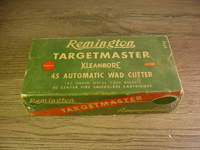 Box of Remington Targetmaster .45 Auto. Jacketed Semi-Wadcutter