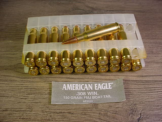 20 Rounds Of American Eagle/Federal .308 Win. Full Metal Jacket Boat ...