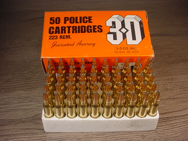 Box (50 Rounds) Of 3d Police Cartridges .223 Rem. Semi-Jacketed Soft ...