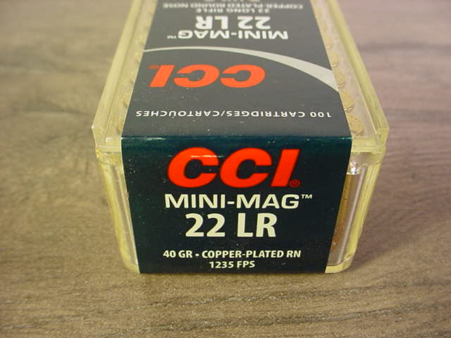 CCI Ammunition Box (100 Rounds) of CCI Mini-Mag .22 Long Rifle Plated ...